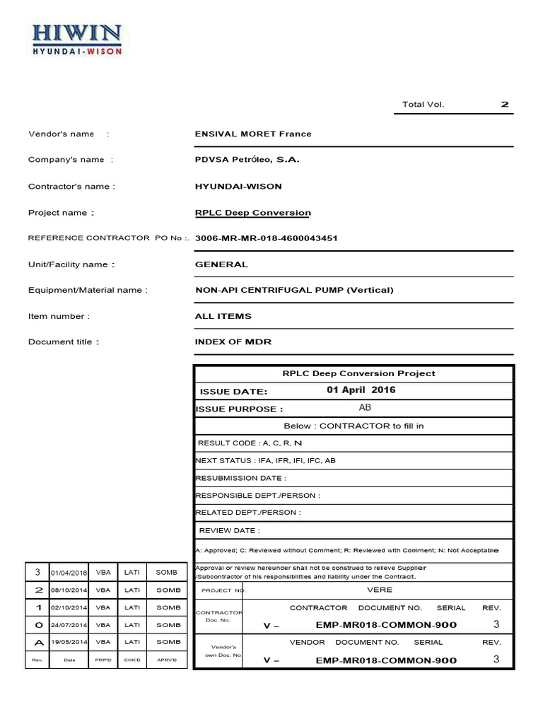 RPLC Deep Conversion Project MDR | PDF | Fluid Dynamics | Chemical ...