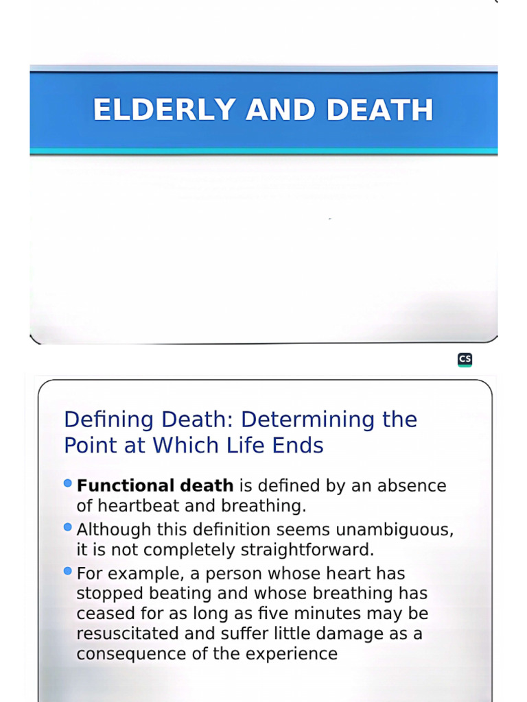 Elderly and Death Developmental Psychology | PDF