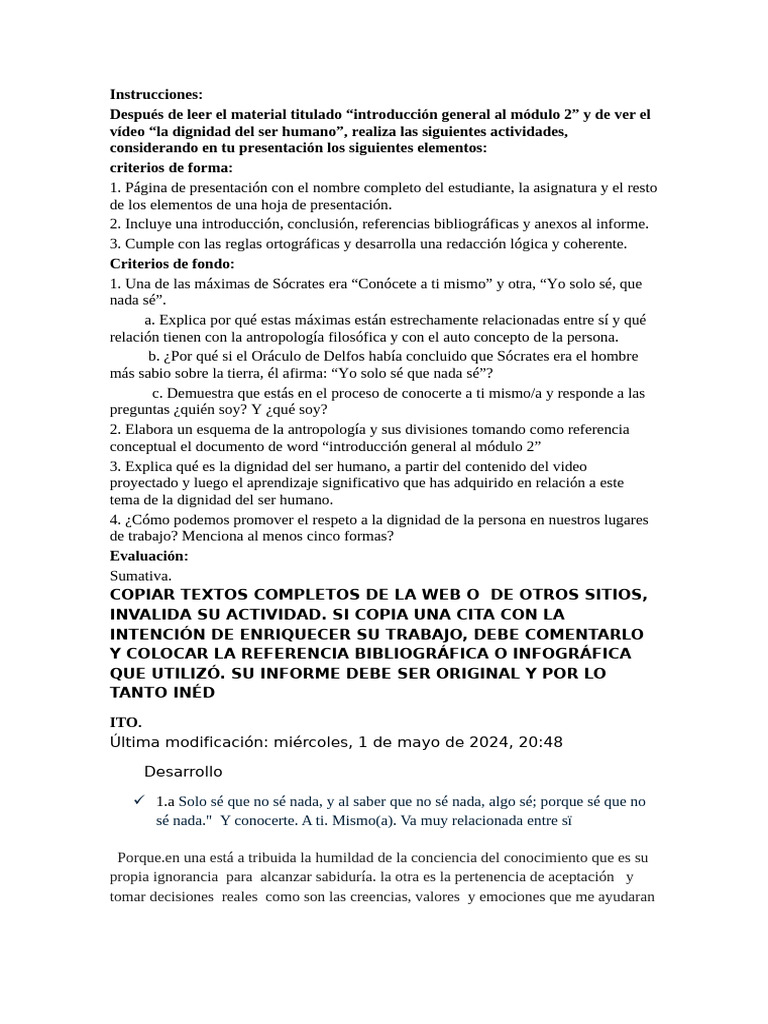 Asig Antrop Filo | PDF | Antropología | Conocimiento