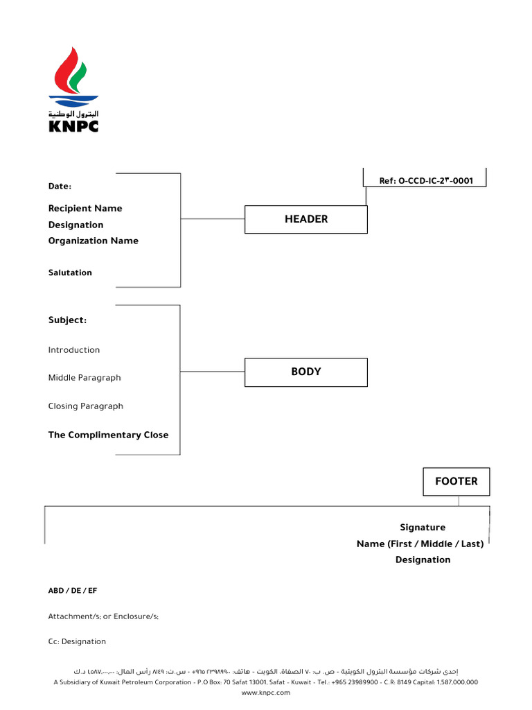 KNPC External Letter en | PDF