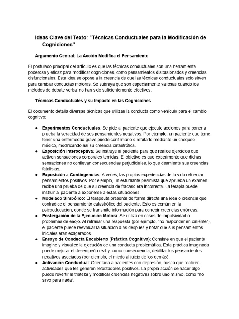 Tarea Teorias Angel Elizeche | PDF | Terapia conductual | Terapia cognitiva