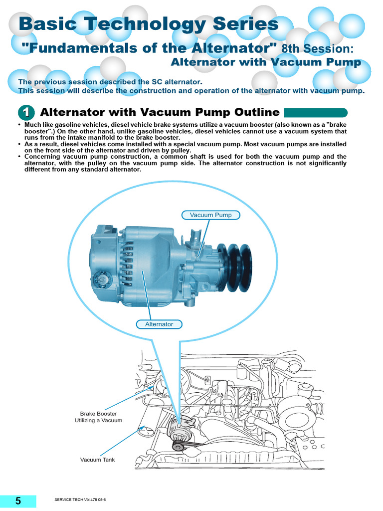 Diesel Alternator with Vacuum Pump Guide | PDF | Pump | Valve