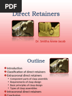 Direct Retainers in Prosthodontics | PDF | Dentistry Branches