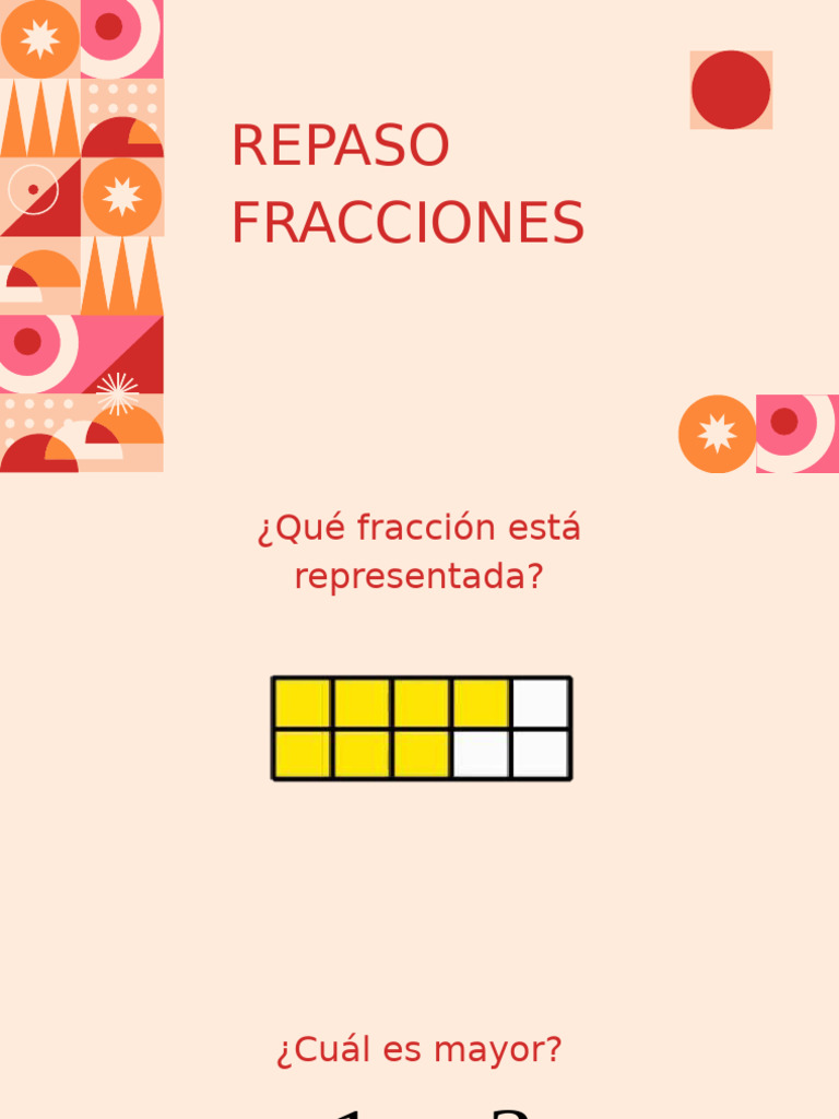Repaso de Fracciones con Papel | PDF | Objetos matemáticos | Conceptos ...