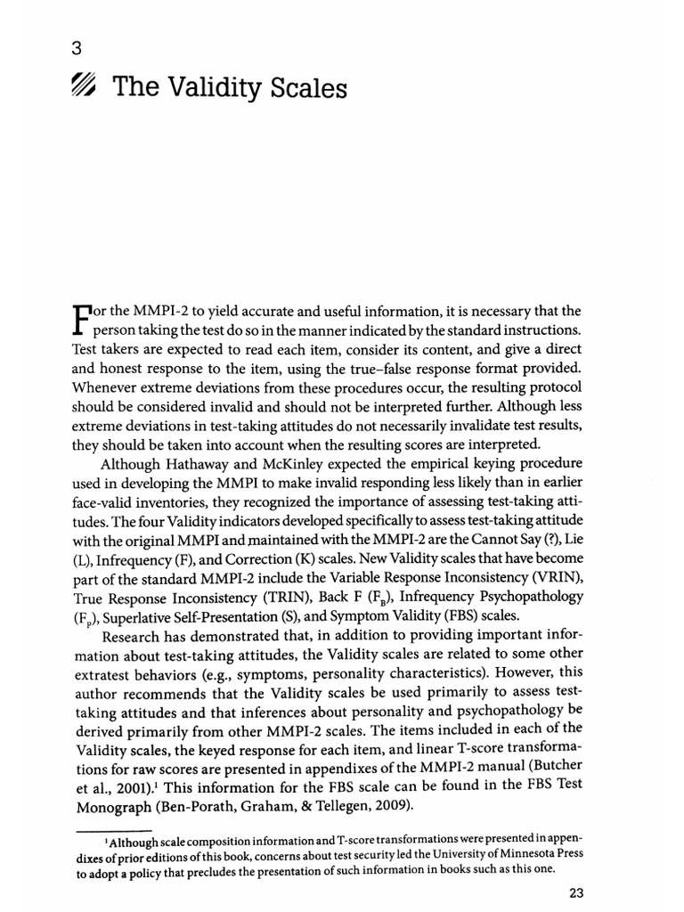 MMPI-2 Chapter.3 | PDF