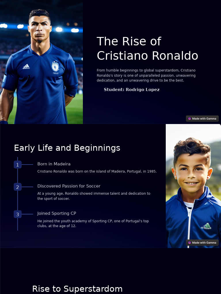 Cristiano Ronaldo: Rise and Achievements | PDF | Association Football ...