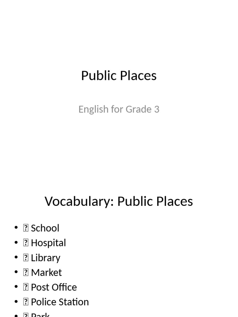 Slide Public Places | PDF