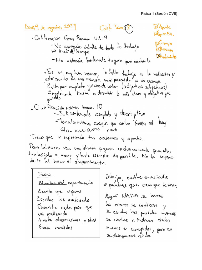 Física 1 - CVII - Lunes, 4 de Agosto, 2025 | PDF