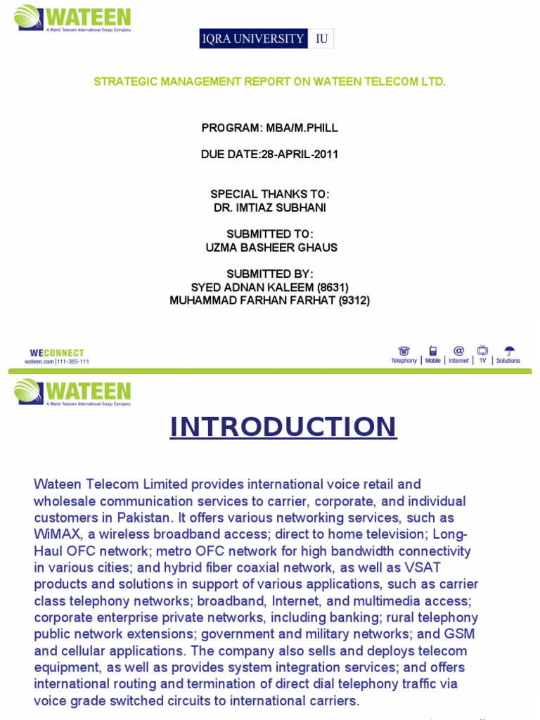 Wateen Telecom Strategic Analysis | PDF | Revenue | Book Value