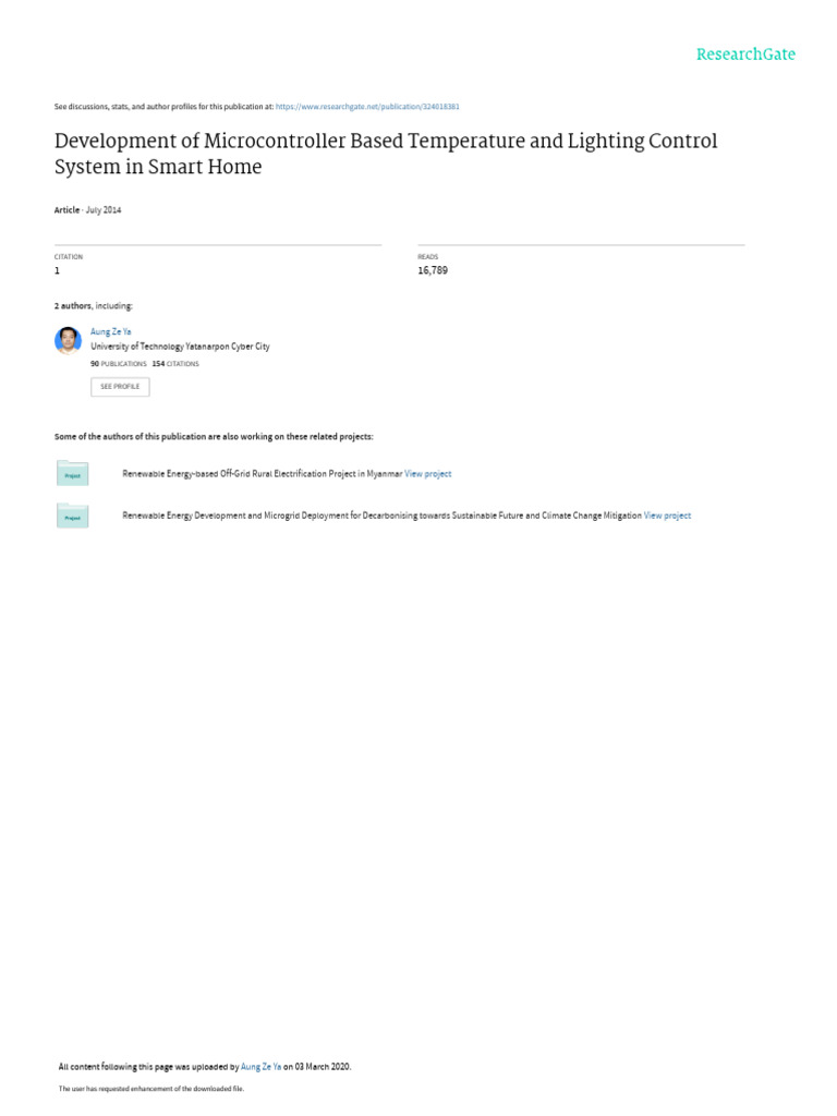 Development of Microcontroller Based Temperature A | PDF ...
