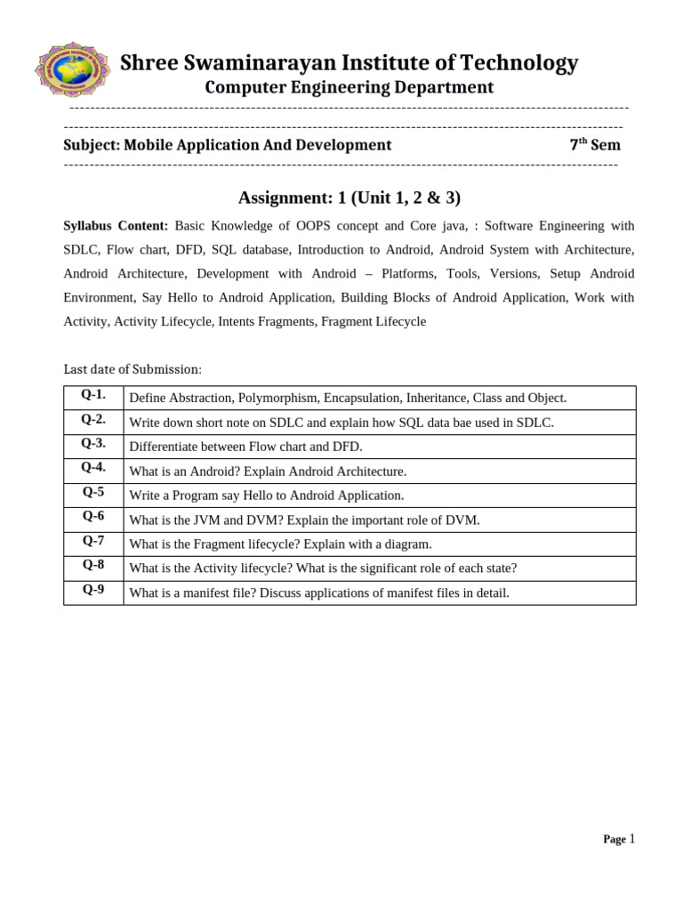 Assignments-1 (MAD) | PDF