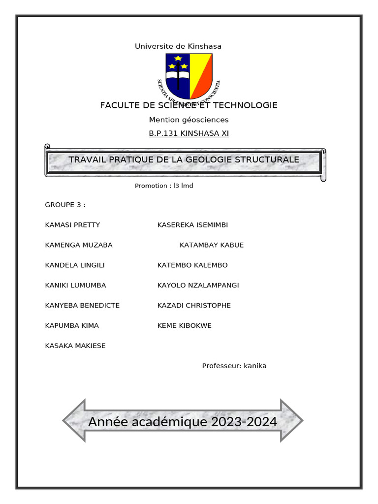 Travaux Pratiques en Géologie 2023-2024 | PDF