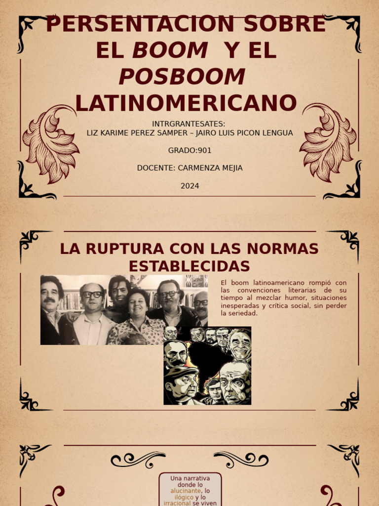 Boom y Posboom Latinoamericano: Análisis | PDF | Escritura