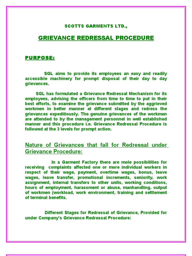 Grievance Committee | Employment | Public Sphere