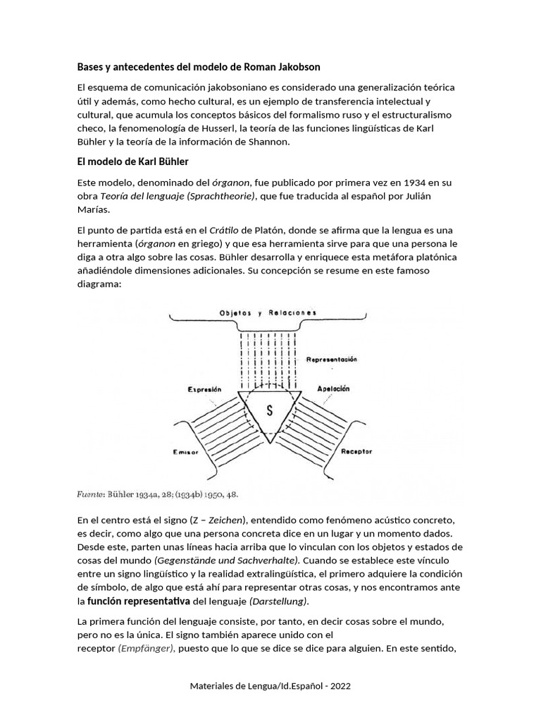 Modelo de Comunicación de Jakobson | PDF | Comunicación | Lingüística
