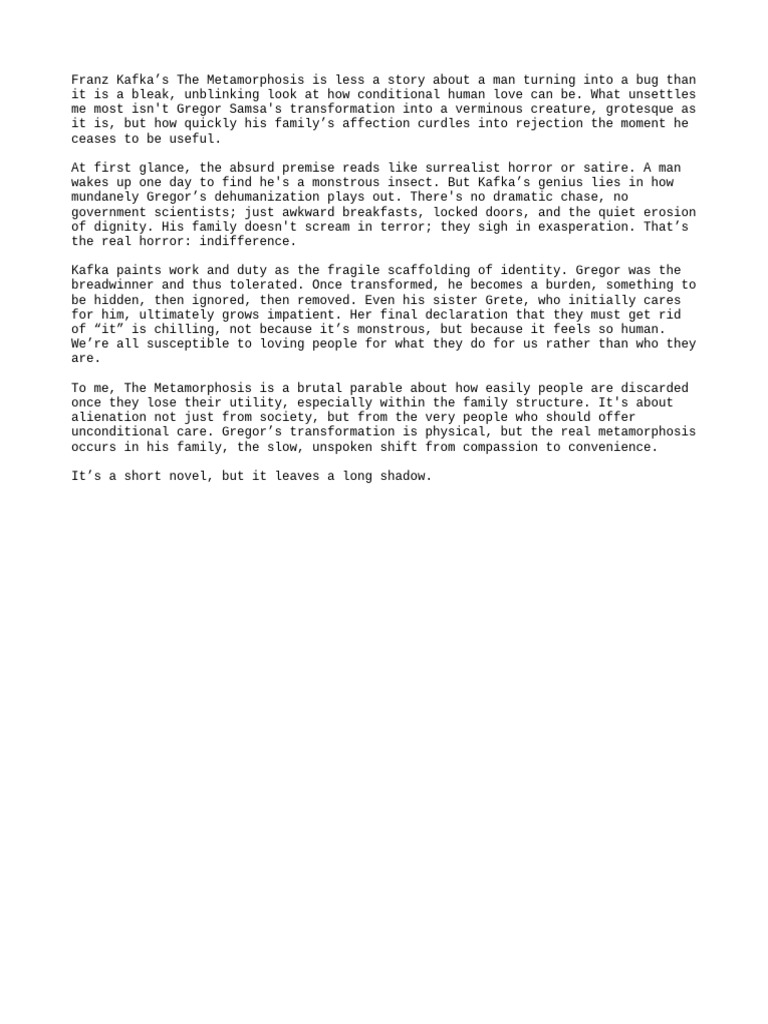 The Metamorphosis | PDF