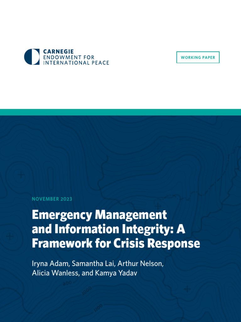 Crisis Response Framework for Information Integrity | PDF | Emergency ...