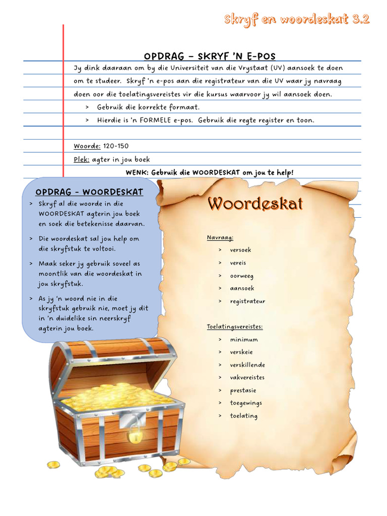 Skryf en Woordeskat 3.2 E-Pos | PDF