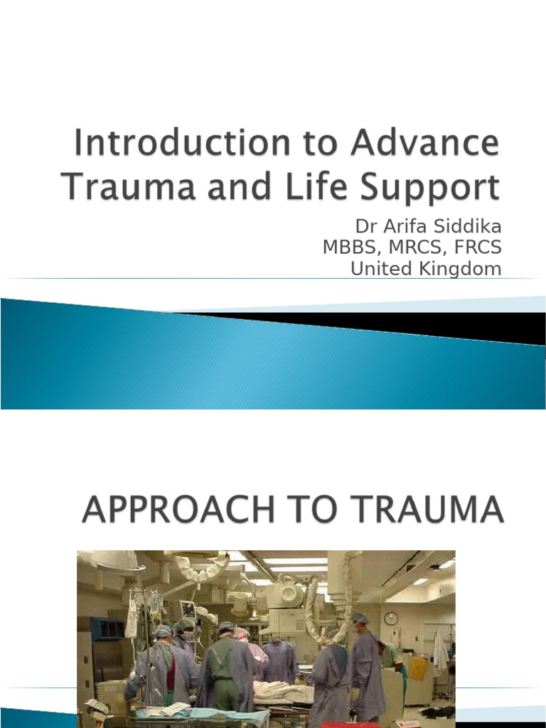 ATLS | PDF | Major Trauma | Medical Specialties