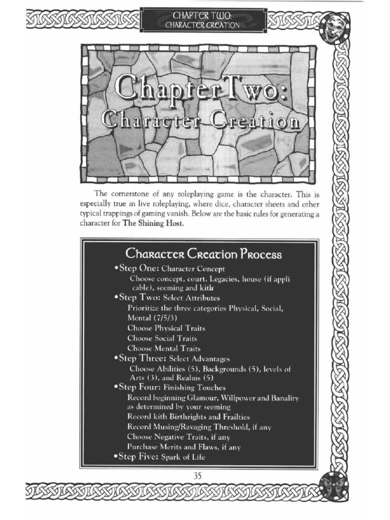 Character Creation Pdf