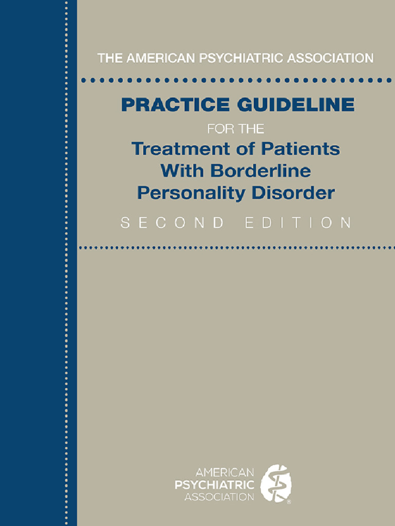 BPD Treatment Guidelines by APA | PDF | Borderline Personality Disorder ...