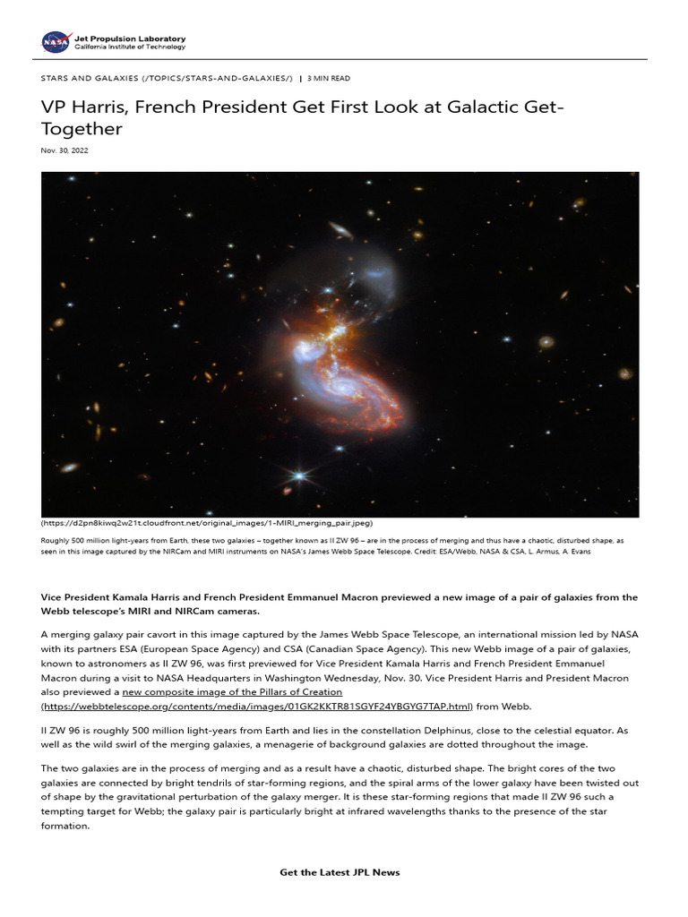 VP Harris, French President Get First Look at Galactic Get-Together ...