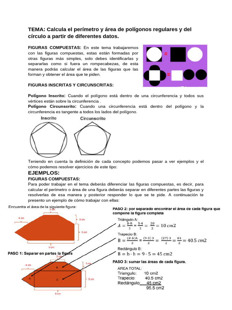 2do Calculo de Áreas de Figuras Inscritas | PDF