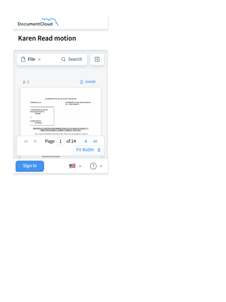 Karen Read Motion - DocumentCloud | PDF