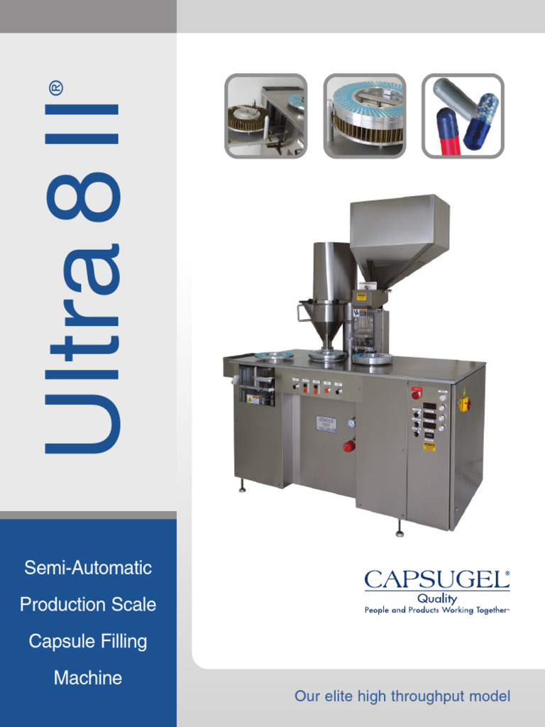 Ultra 8 II Capsule Filling Machine | PDF