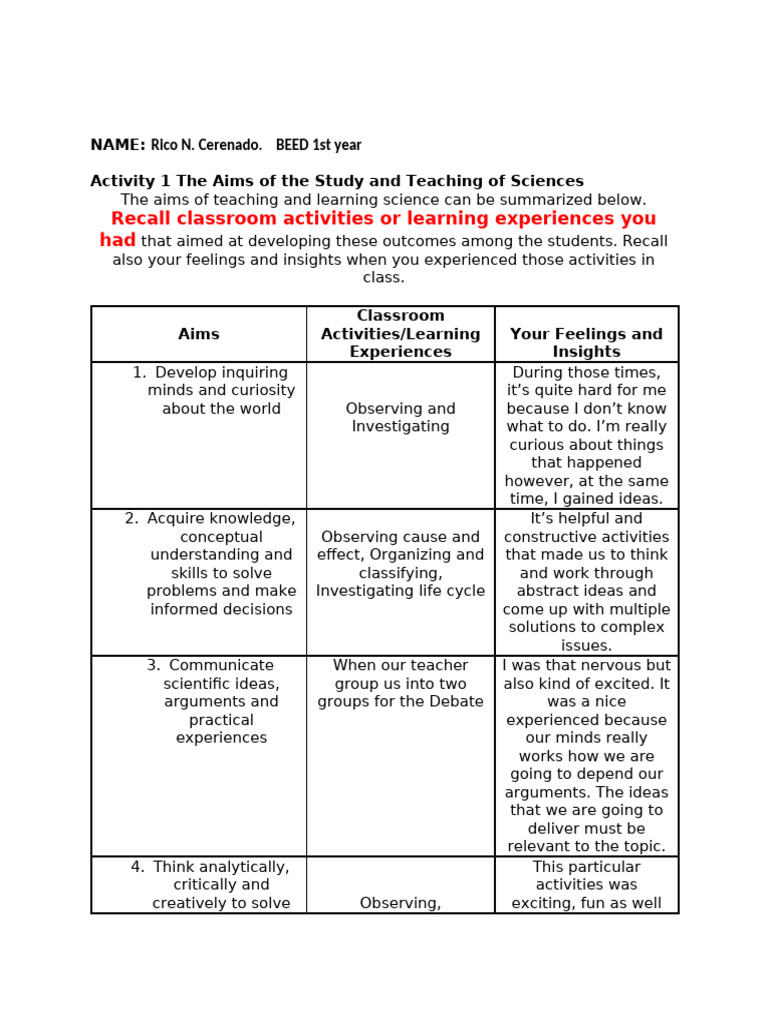 519503450-bordaraissharwin-lesson2activities | PDF | Science Education ...