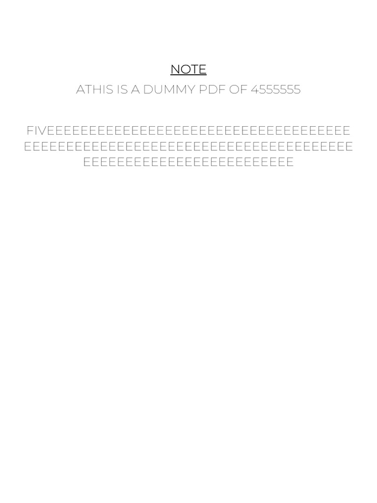 Note Fivee | PDF