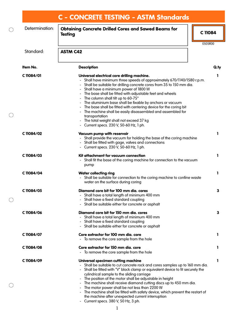 Astm - Concrete - Testing - 11084 - 10 Astm c42 | PDF | Concrete