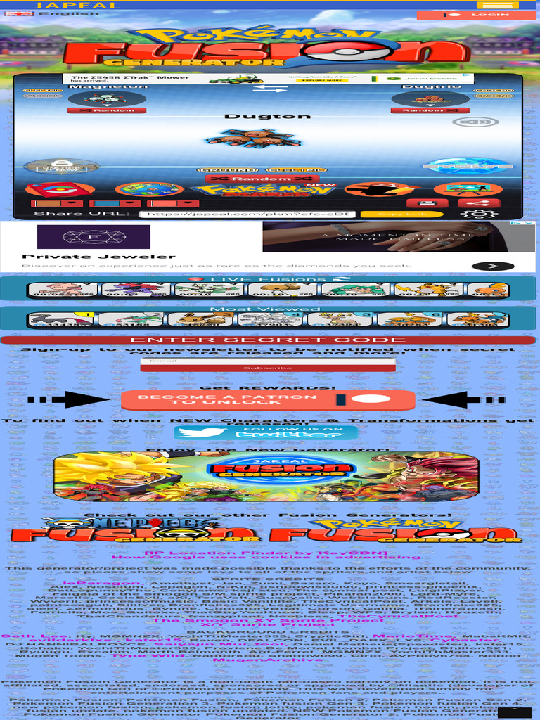 Pokémon Fusion Generator Overview | PDF | Nintendo Franchises | Pokémon