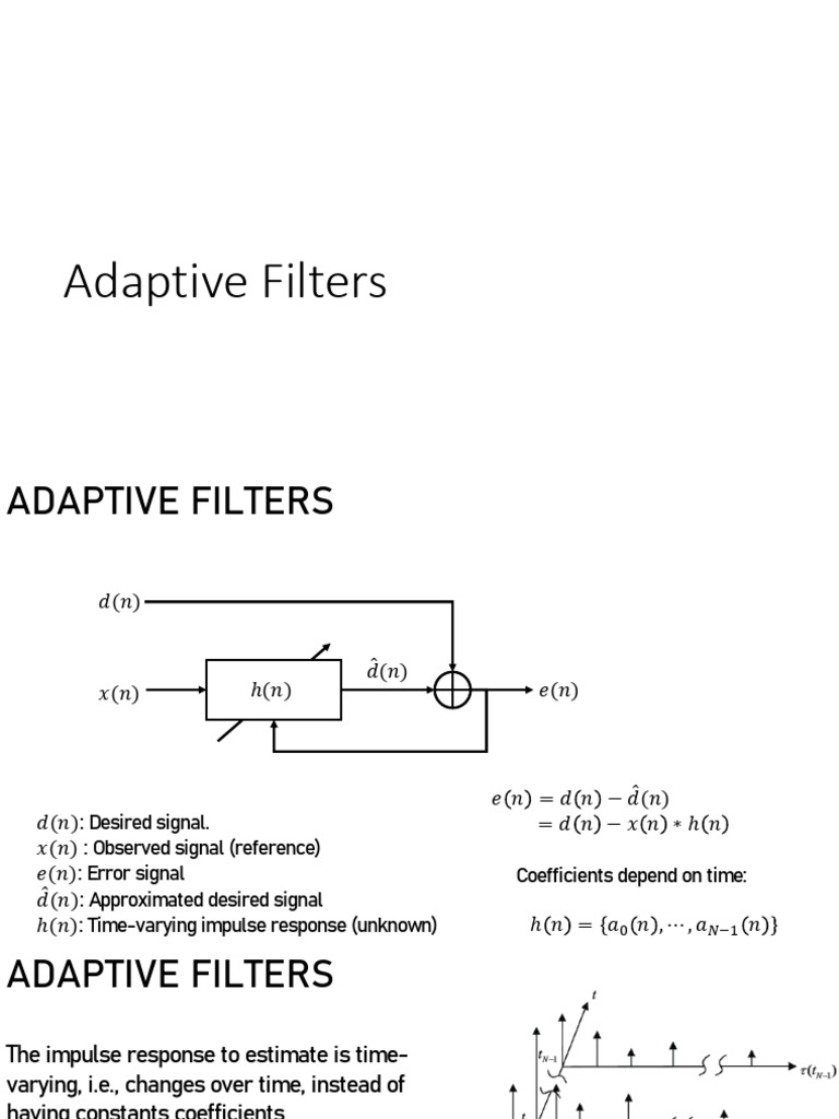 Session 13c - Adaptive Filter | PDF | Applied Mathematics | Electronics