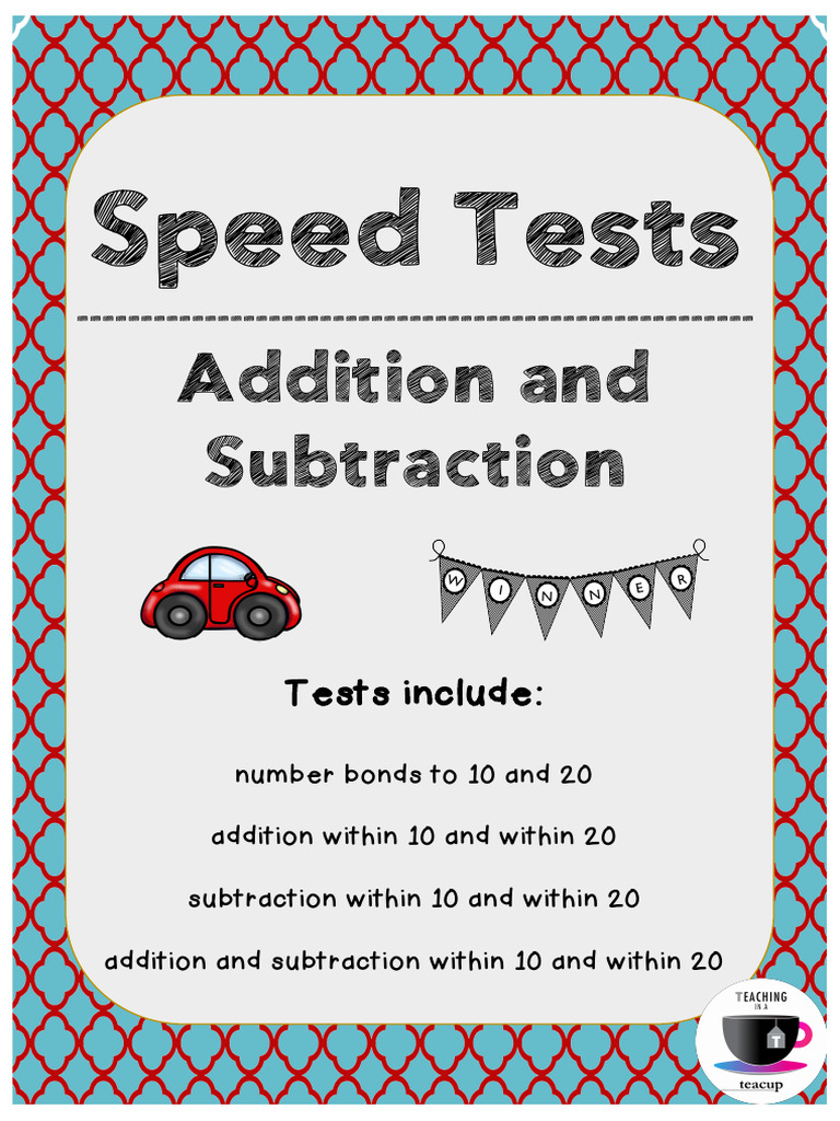 Speed Tests: Addition and Subtraction | PDF