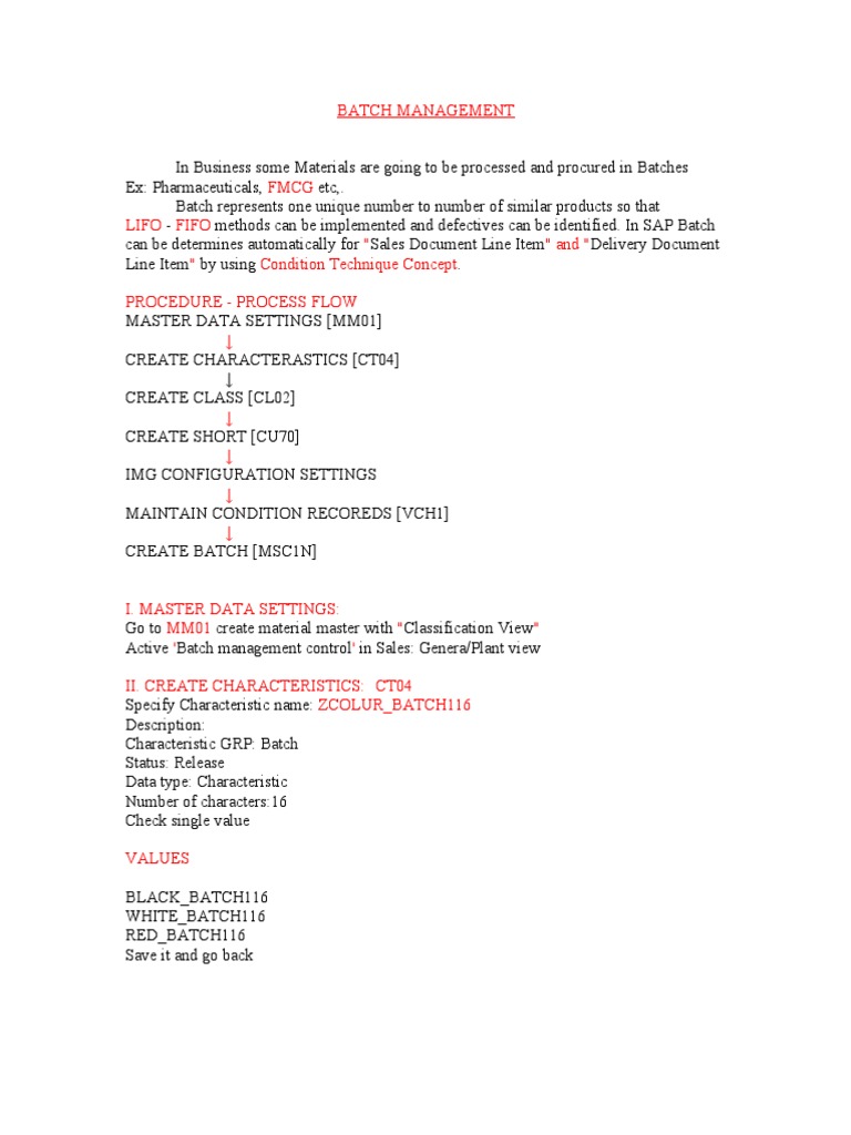 Batch Management | Download Free PDF | Data Type | Statistical Classification
