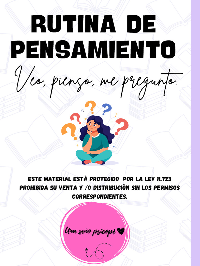 Rutina de Pensamiento - Veo Pienso - Me Pregunto | PDF | Pensamiento ...