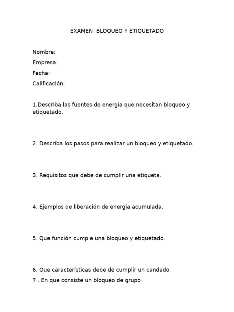 EXAMEN BLOQUEO | PDF