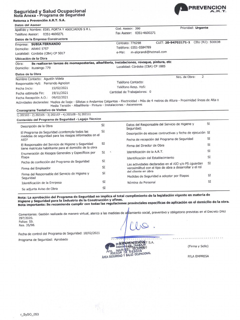 Programa de HyS | PDF