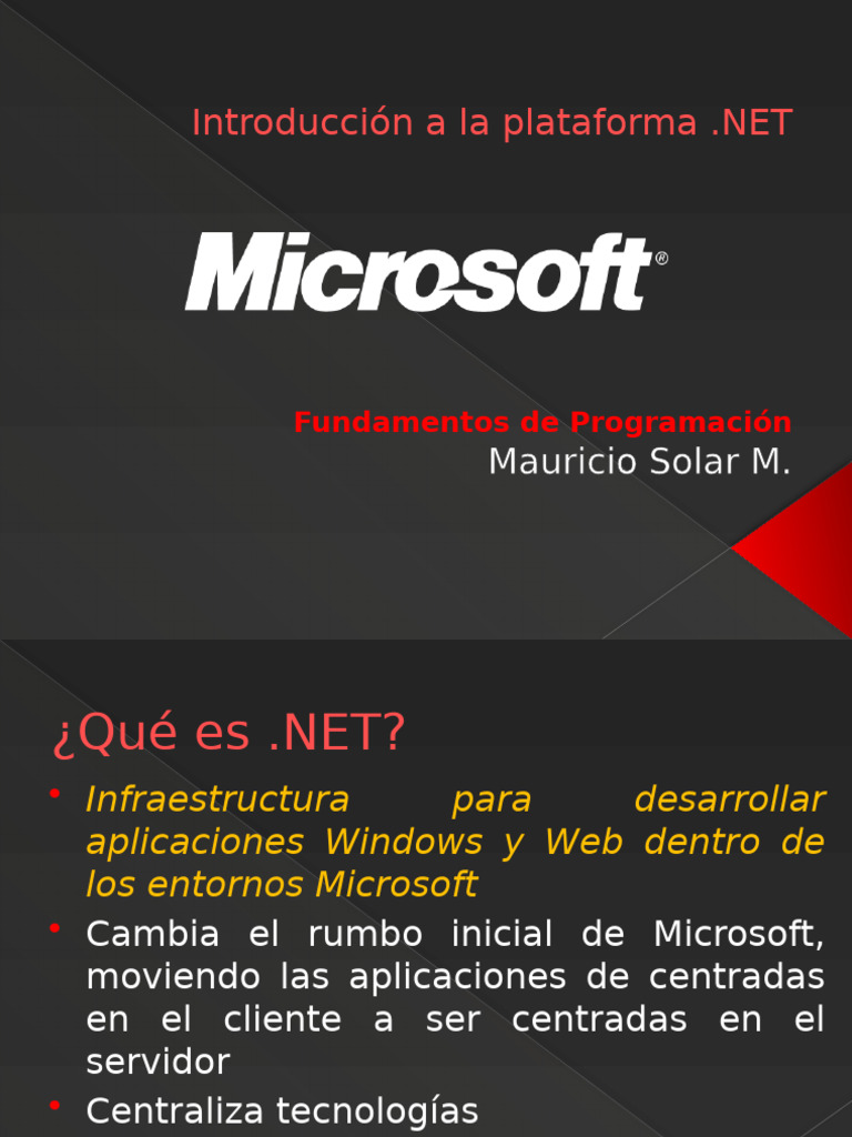 TFP 6 (Unidad 3 Intro .Net (MS) ) | PDF | .NET Framework | Tecnologías ...