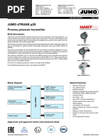 JUMO 404304 Pressure Transmitter Data Sheet | PDF | Alternating Current ...