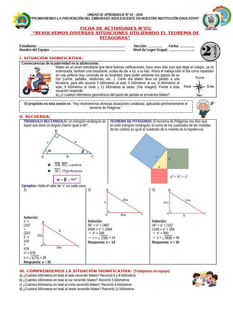 Solucion 5 2do Ua2 2024 | PDF | Triángulo | Geometría del plano euclidiano