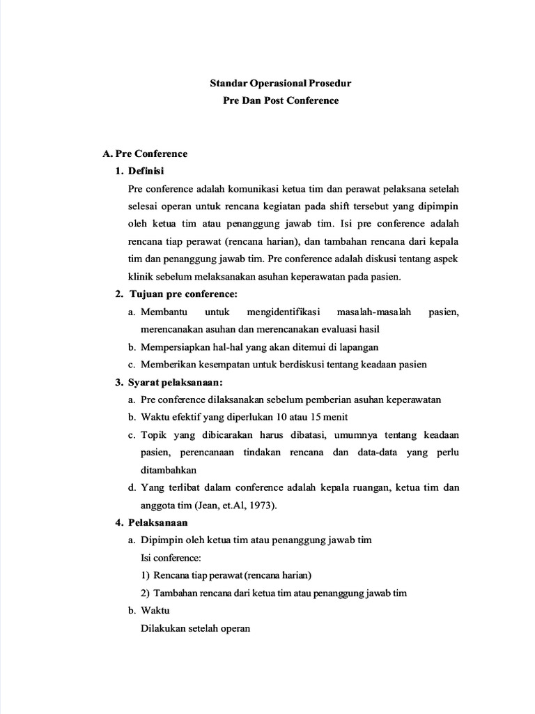 PDF Sop Pre Dan Post Conference Compress | PDF