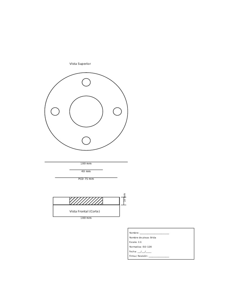 Plano Brida Dimensionado A4 | PDF