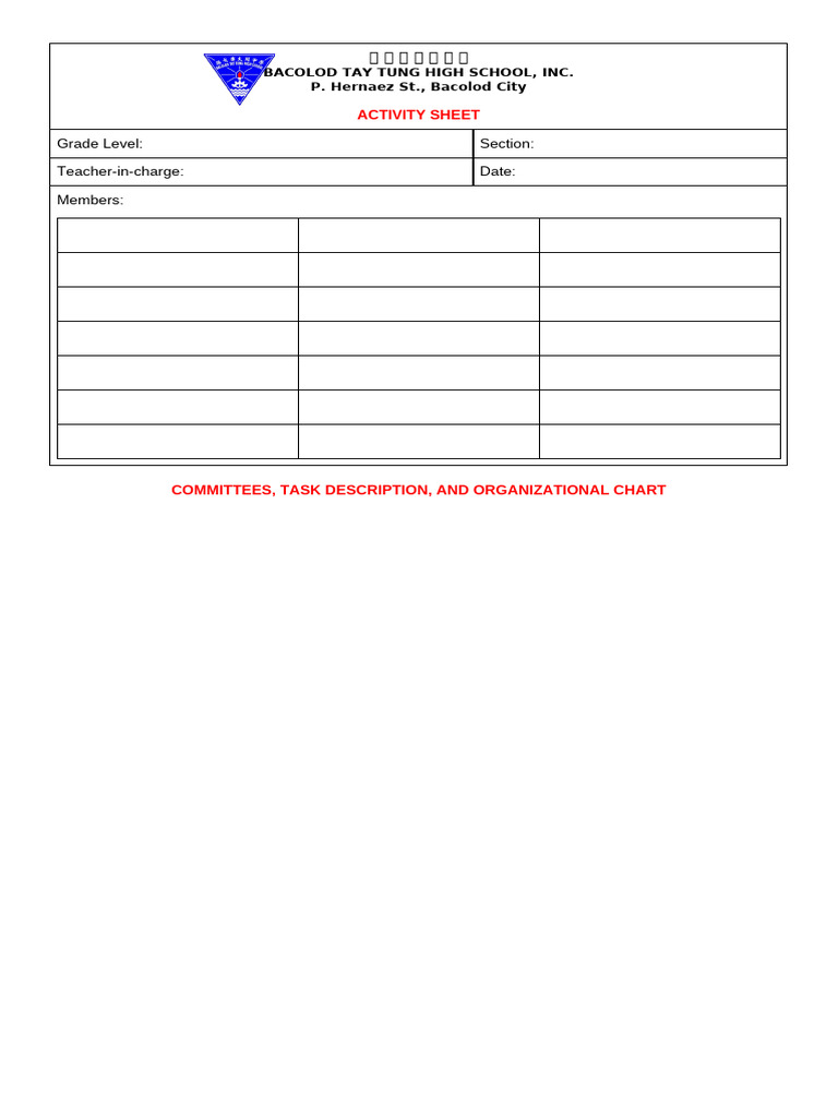 IPT Template #1 - Organizational Chart | PDF