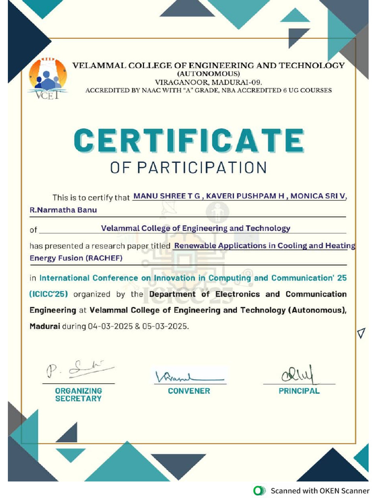 Conference Certificate 1 | PDF