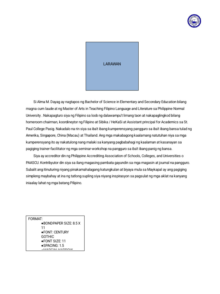 Bionote Format (1) | PDF