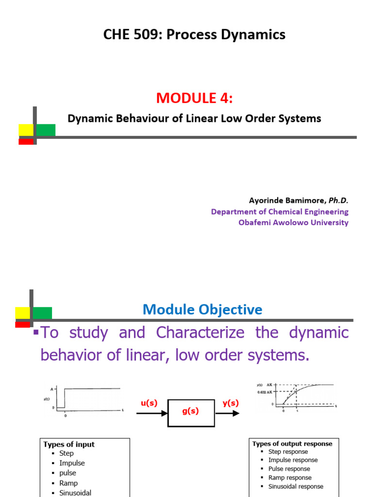 Dynamics of Low Order Systems | PDF | Zero Of A Function | Amplifier