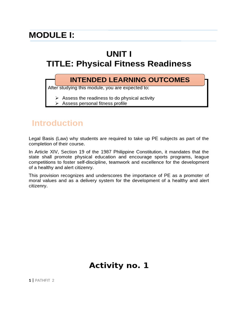 PATHFIT2 HandoutsEDITED | PDF | Strength Training | Stroke