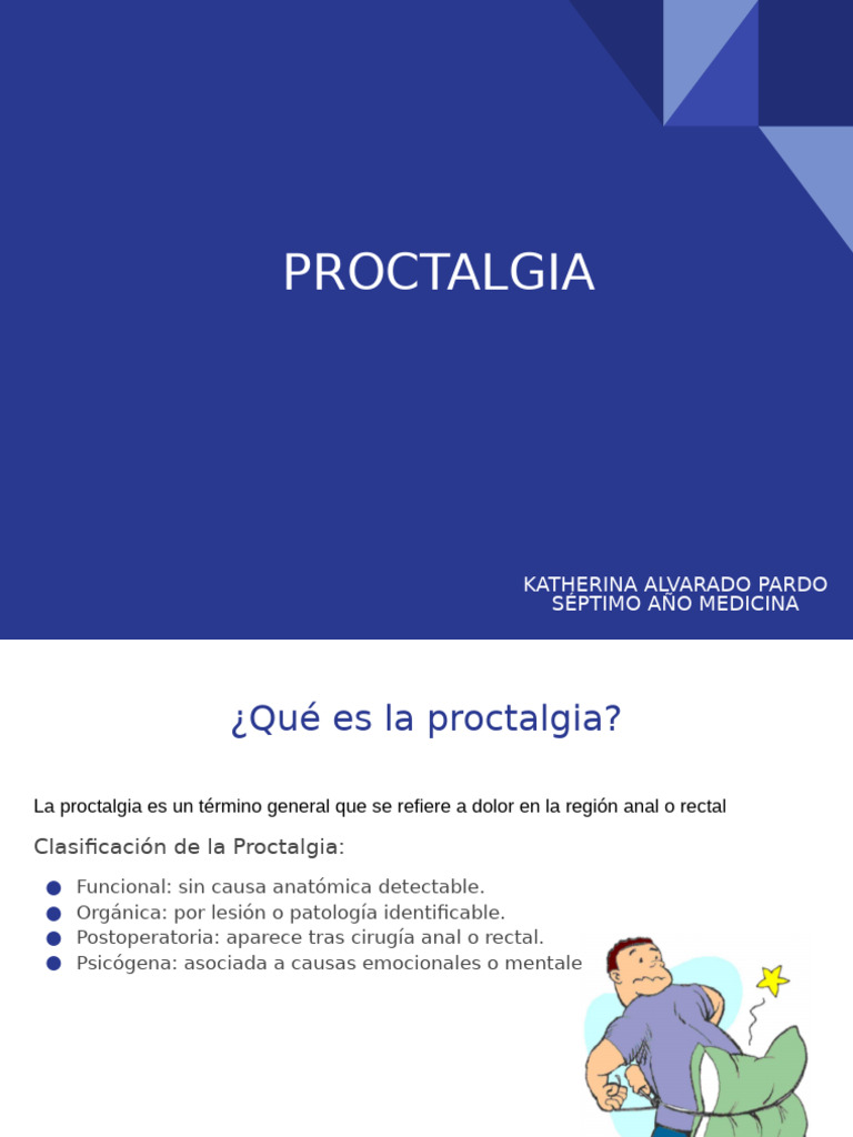 Proctalgia: Tipos y Tratamientos | PDF | Hemorroides | Especialidades ...